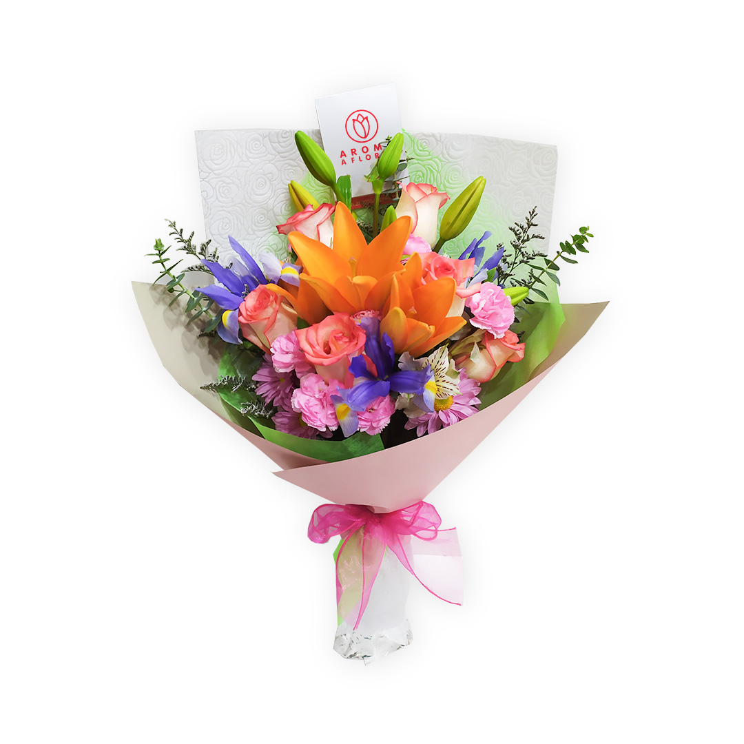 Ramo 6 Rosas Blush Lilium - Aroma a Flores